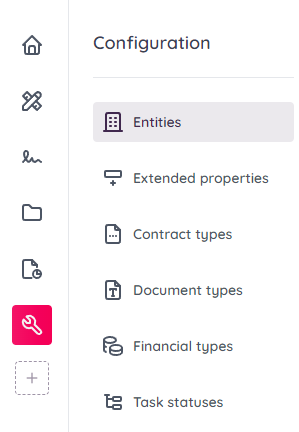 Configuration: How to add an Entity to your CLM workspace